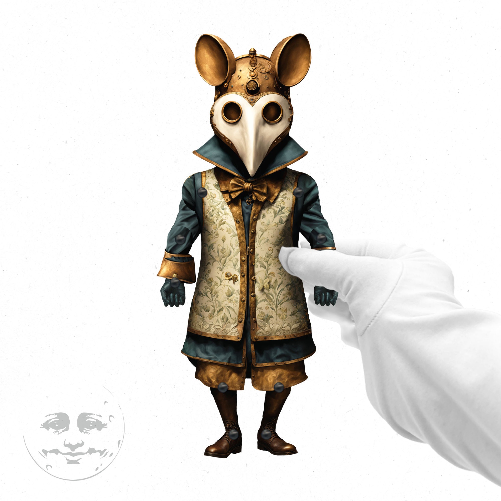 Steampunk Rat Movable Paper Doll Mr. Ratsy – Meggie Retrow Boutique