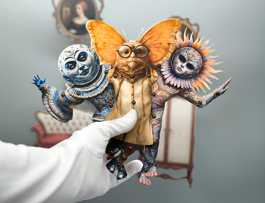 Unique Articulated Paper Dolls and Movable Action Figures