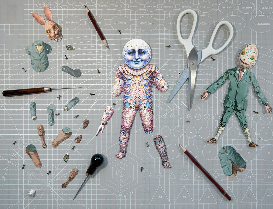 Unique Articulated Paper Dolls and Movable Action Figures