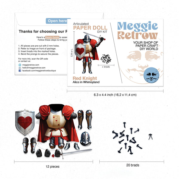 Red Knight Movable Paper Doll – Meggie Retrow Boutique