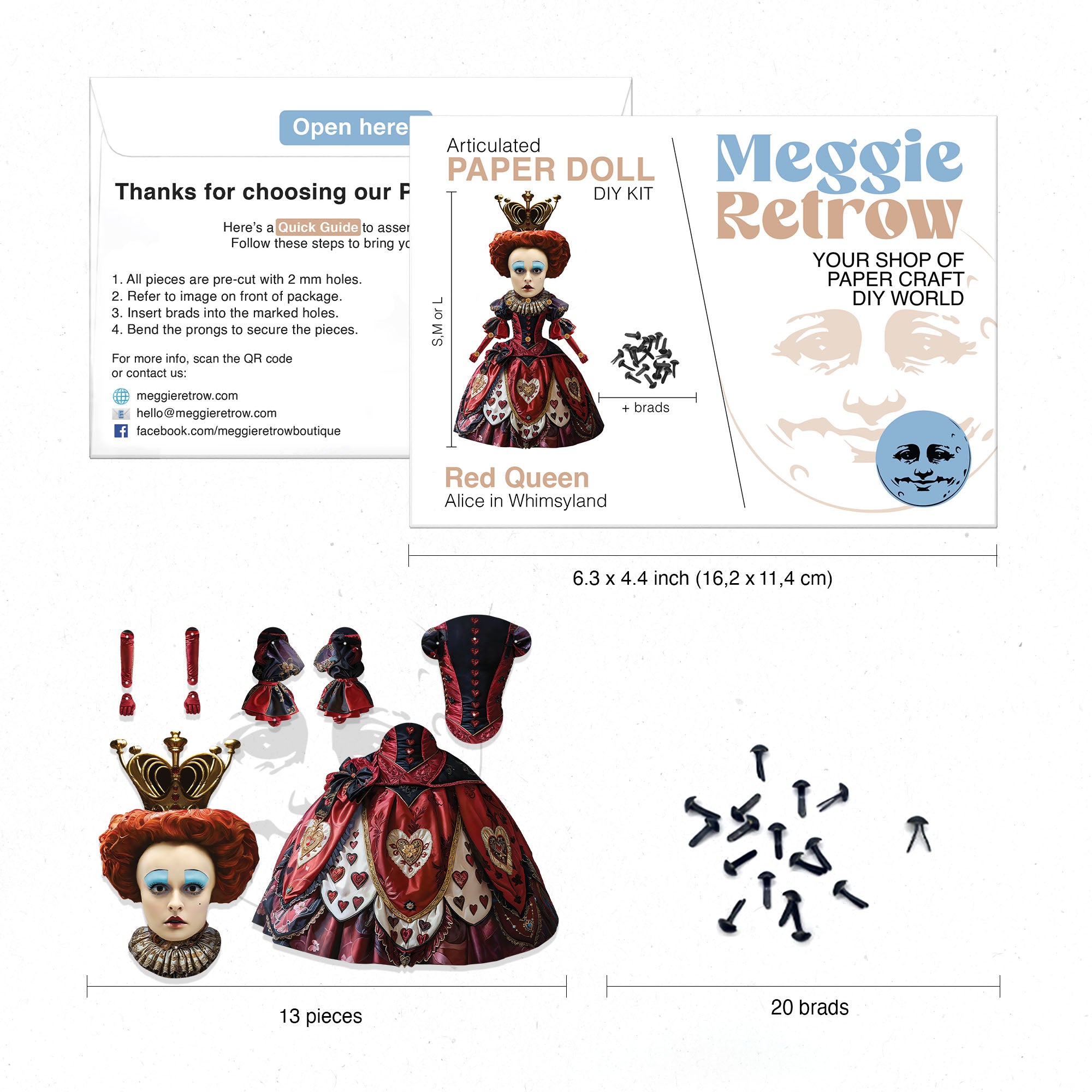 Red Queen Movable Paper Doll – Meggie Retrow Boutique