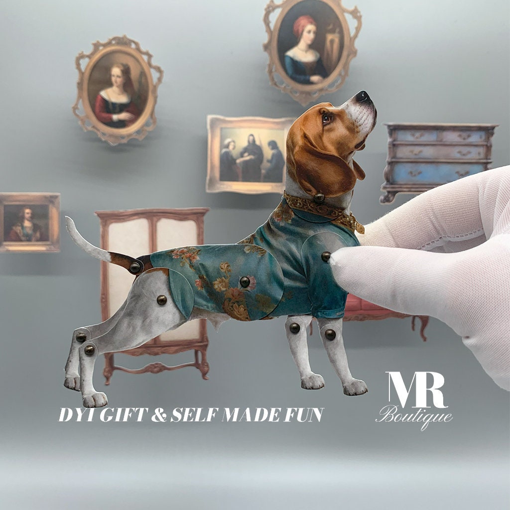 Royal Beagle Movable Paper Doll DOUBLE Sided – Meggie Retrow Boutique