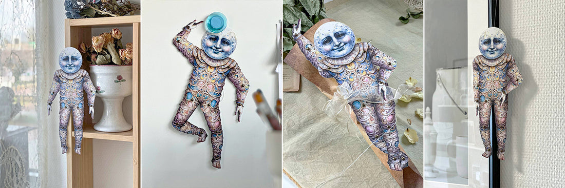 Unique Articulated Paper Dolls and Movable Action Figures