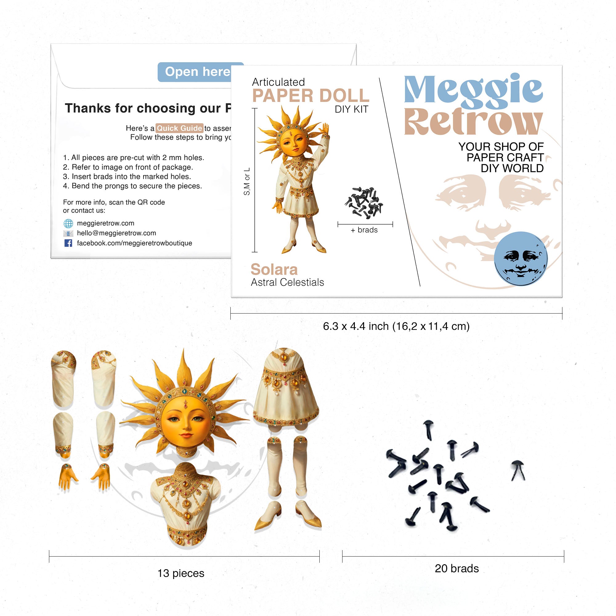 SOLARA Movable Paper Doll Kit – Meggie Retrow Boutique
