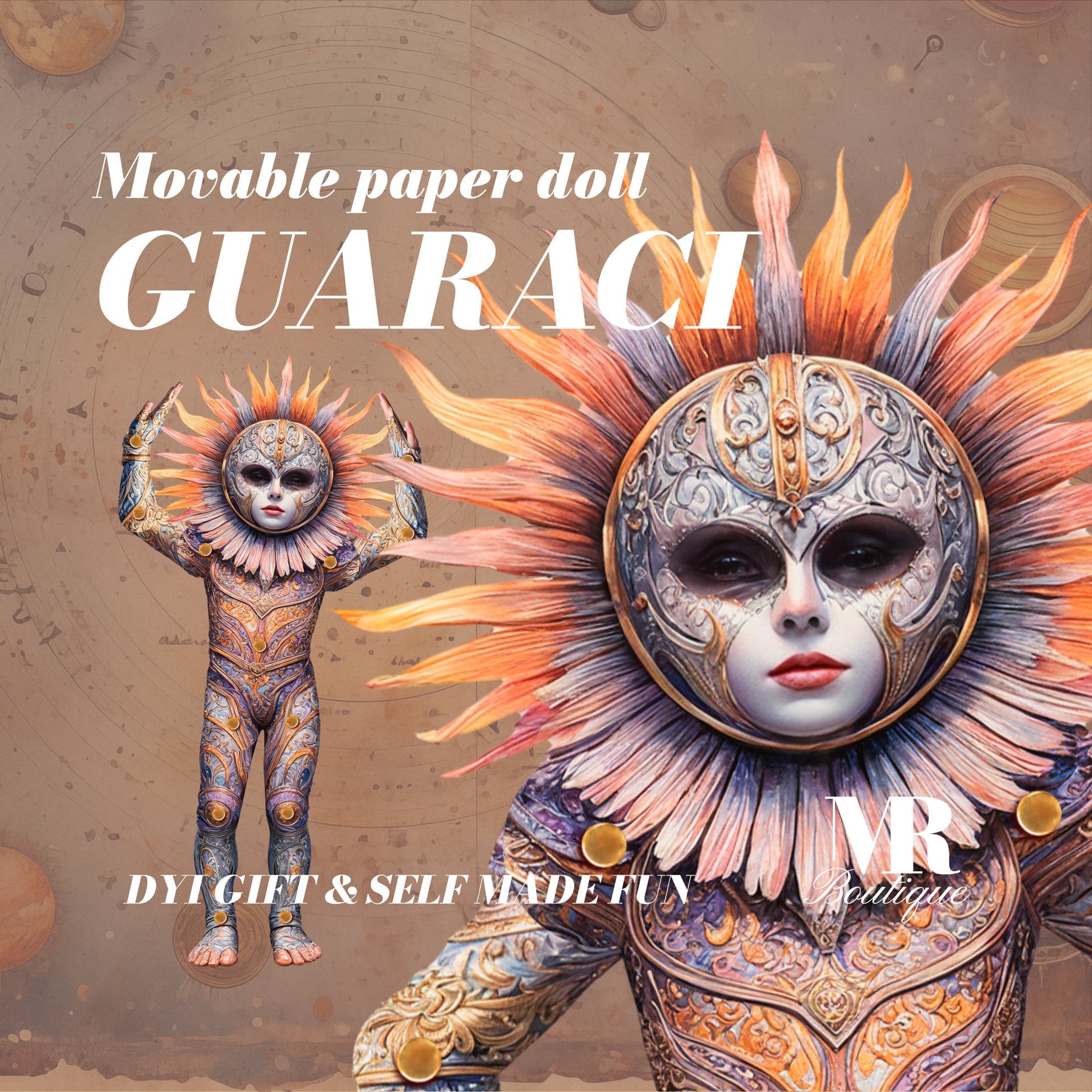 Unique Articulated Paper Dolls and Movable Action Figures