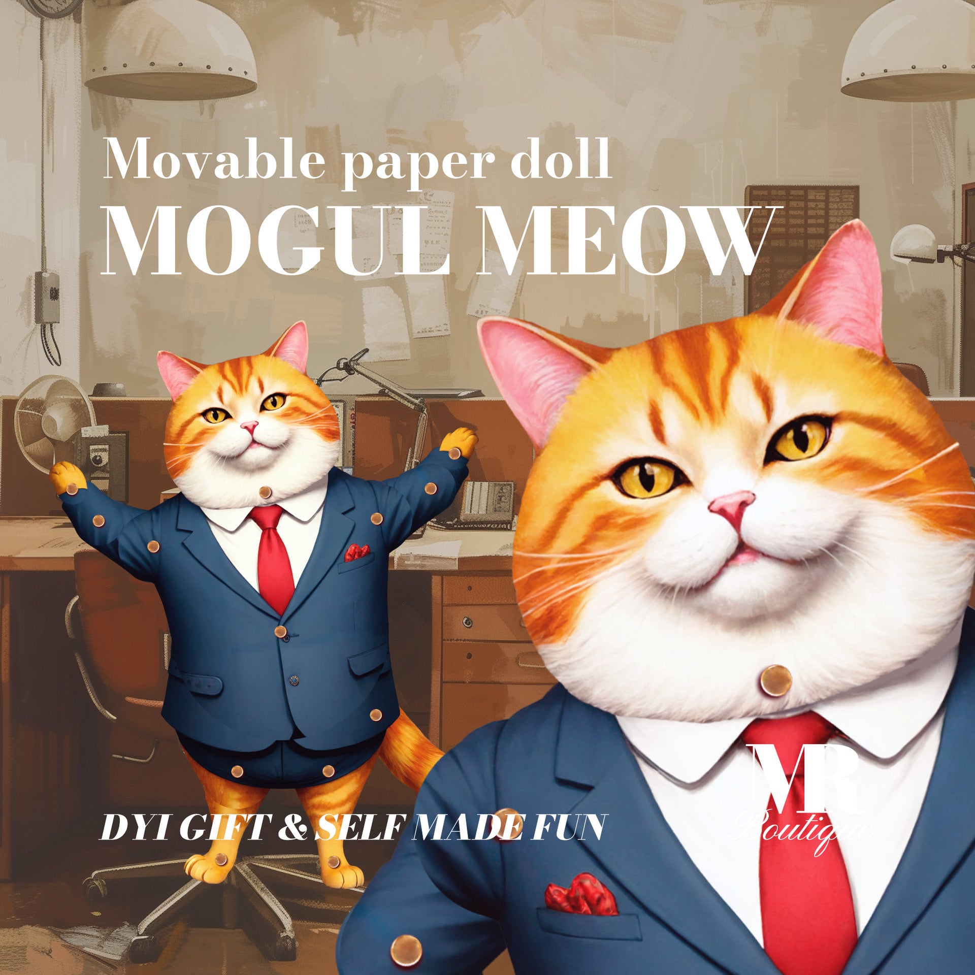 Mogul Meow Movable Paper Doll