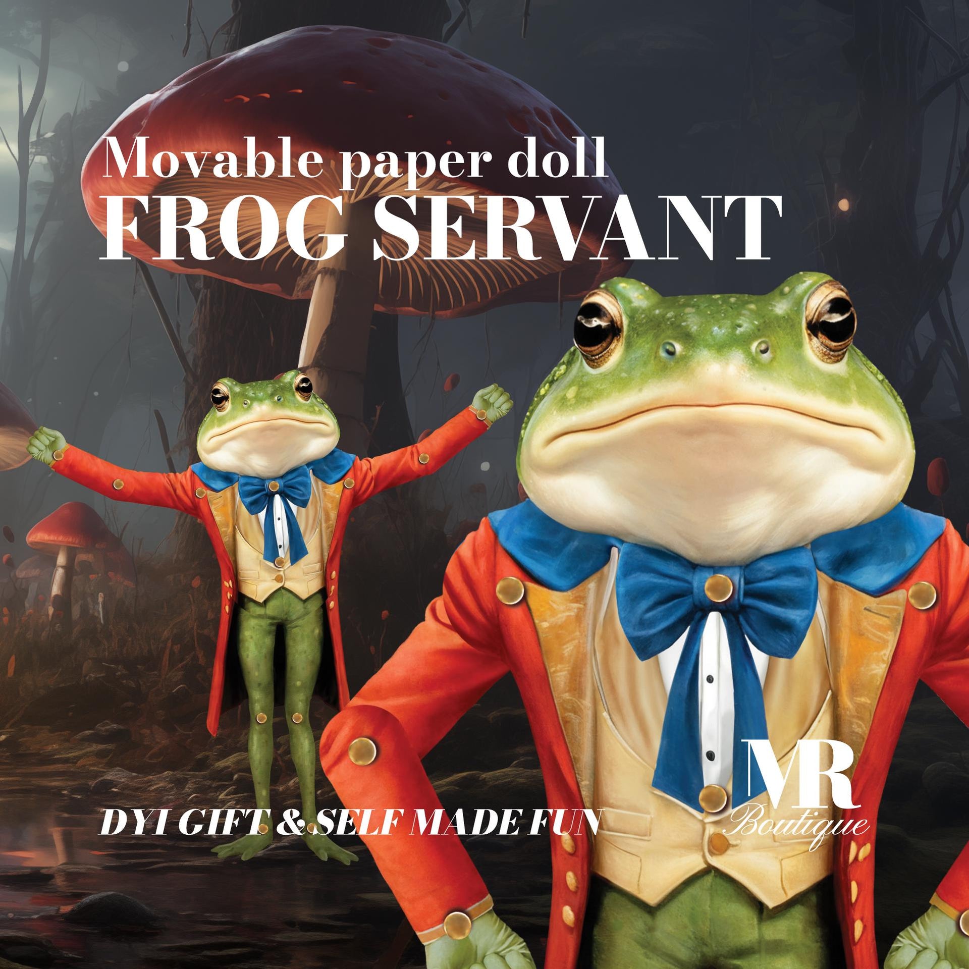 Frog Servant Movable Paper Doll