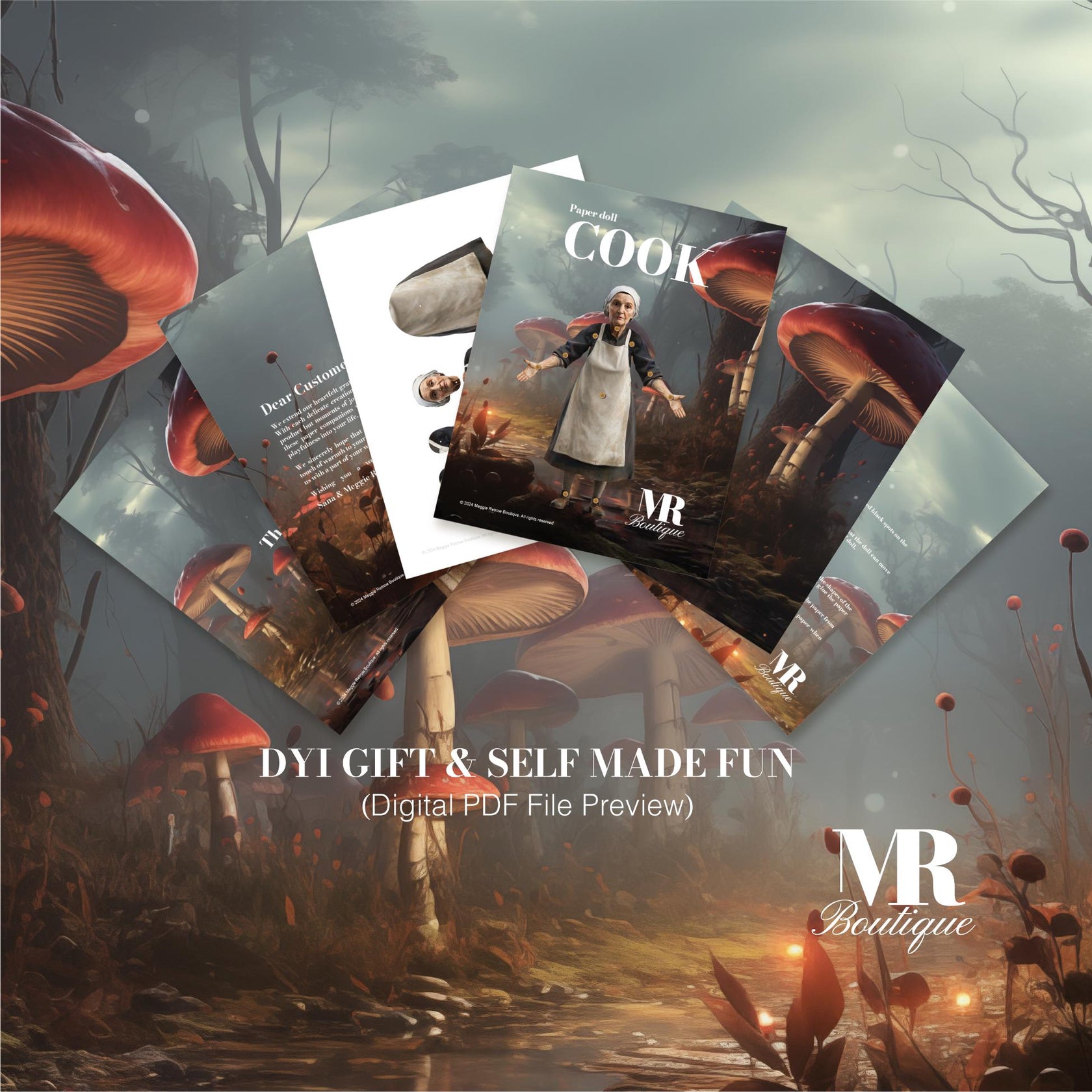 Cook Movable Paper Doll