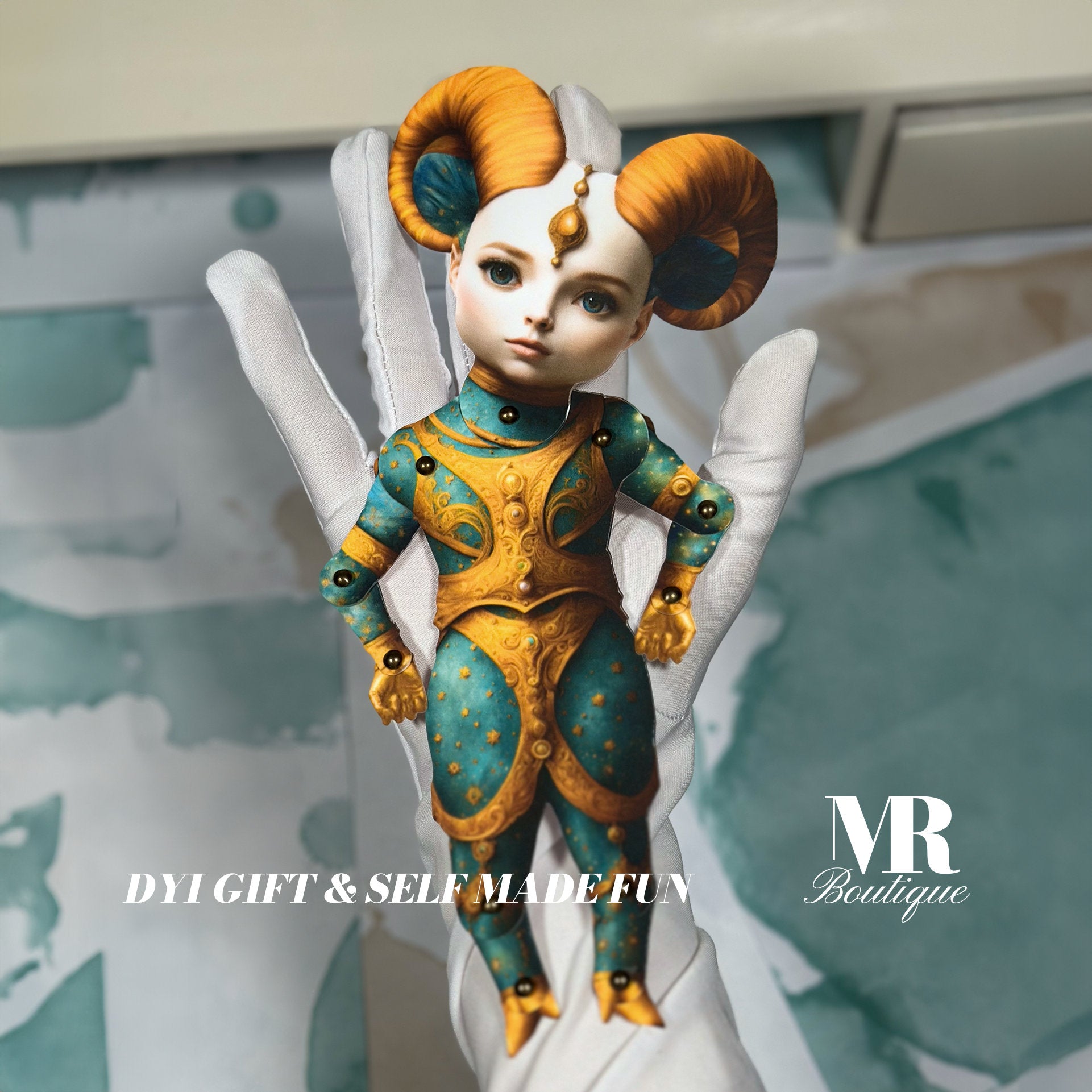 Aries Zodiac Movable Paper Doll