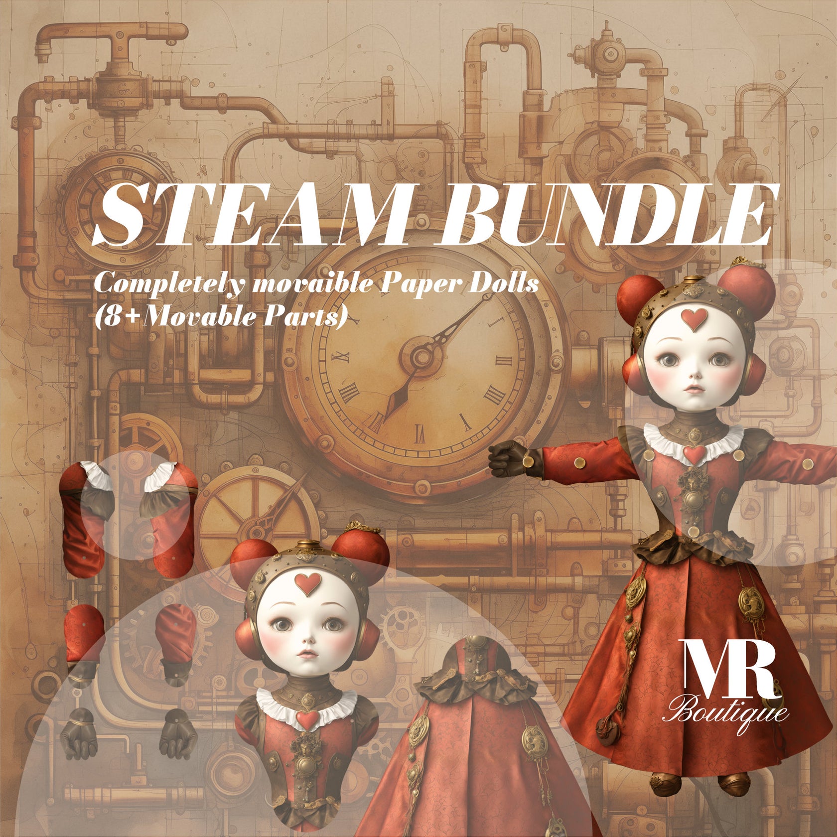 STEAM BUNDLE: Articulated Paper Doll Collection – Meggie Retrow Boutique